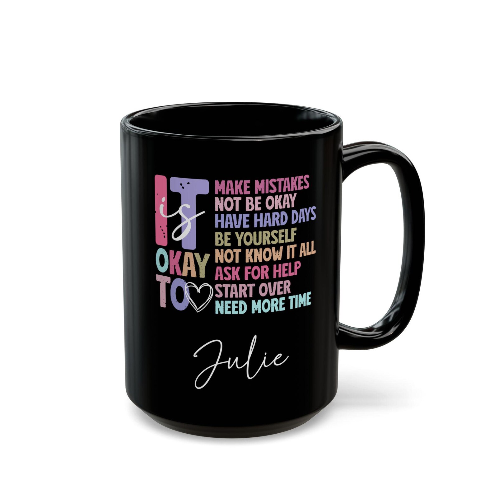 Customized Self Love Mug Women Custom Name Mental Health Coffee Mug ...
