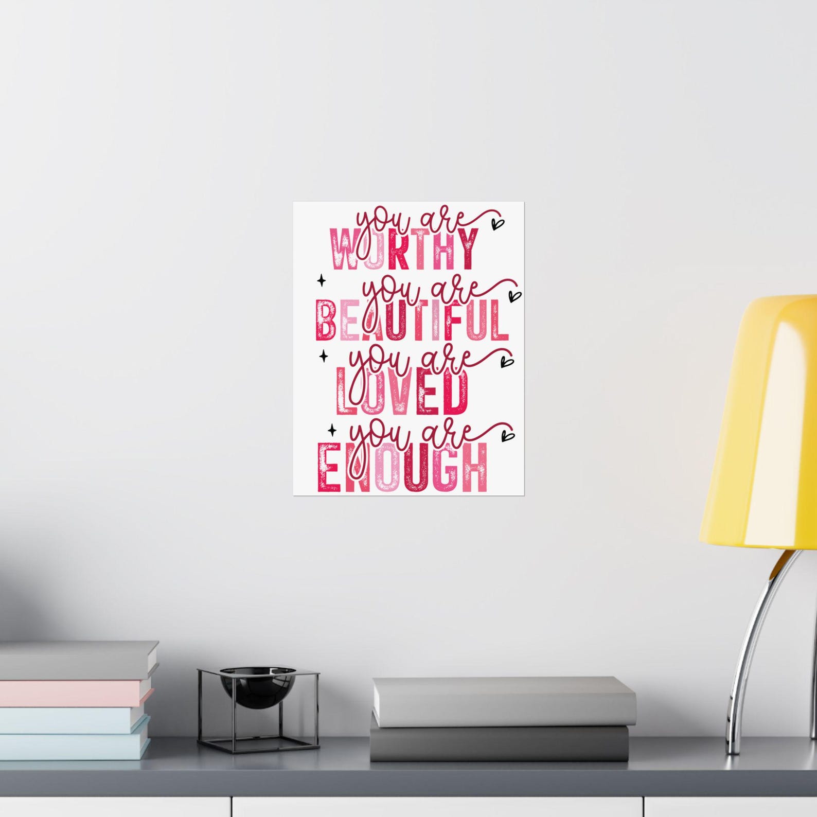 You Are Enough Poster You Are Worthy Poster Mental Health Wall Art for ...
