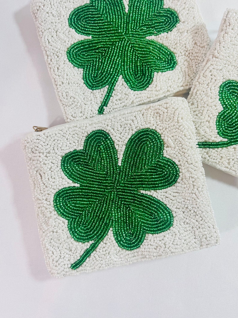 Lucky Coin Pouch,clover Coin Purse,st.patricks Day Gift,lucky Gift Idea ...
