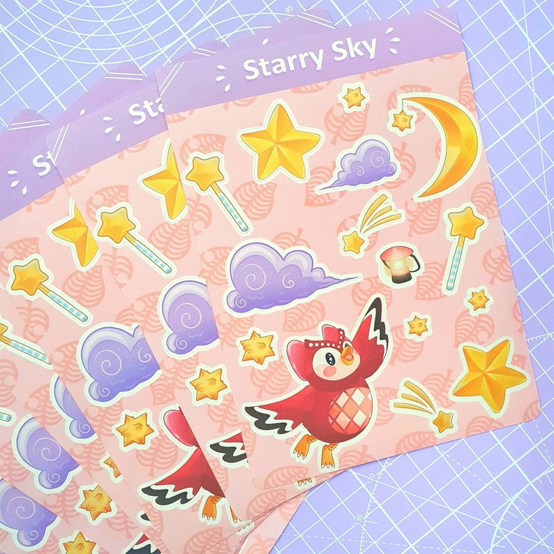 Animal Crossing Celeste Sticker Sheet Starry Sky | Etsy