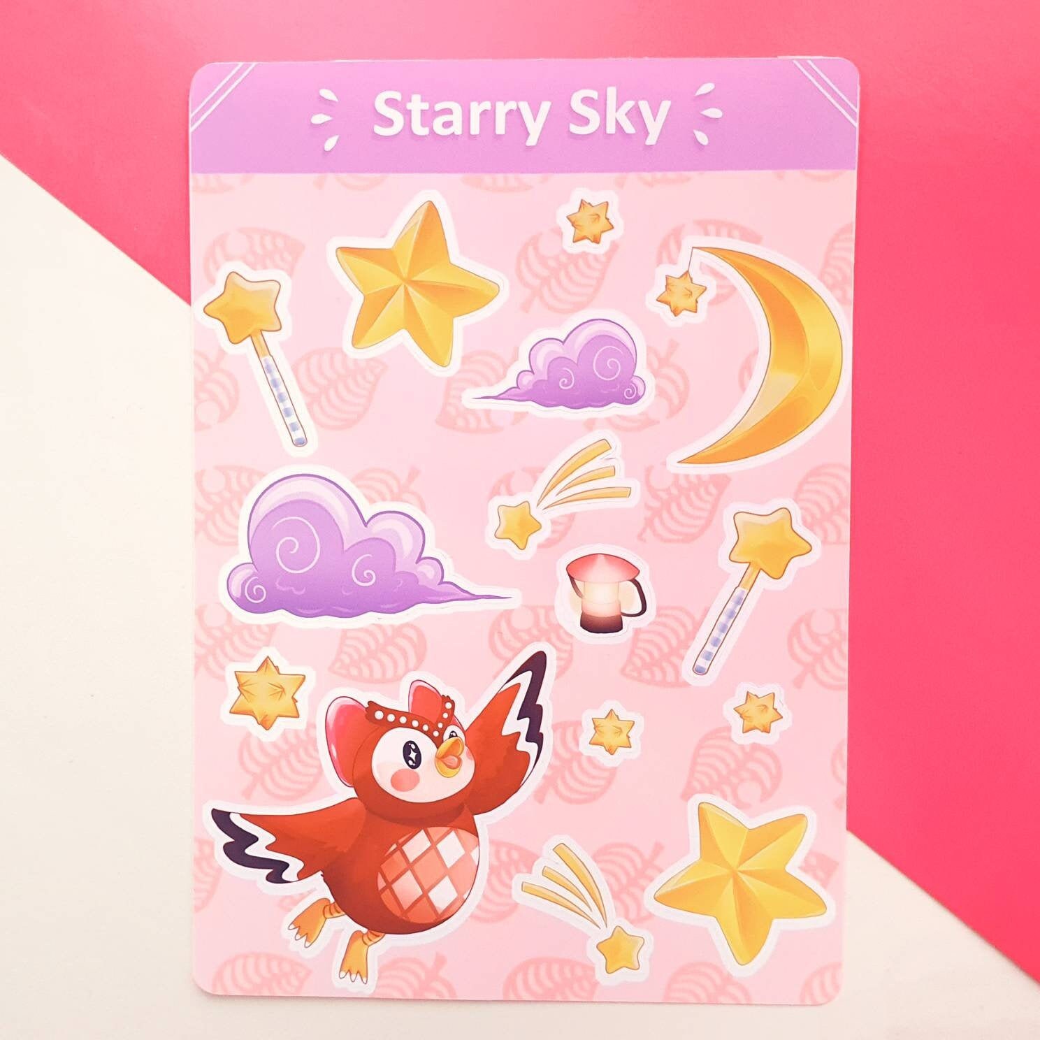 Animal Crossing Celeste Sticker Sheet Starry Sky | Etsy