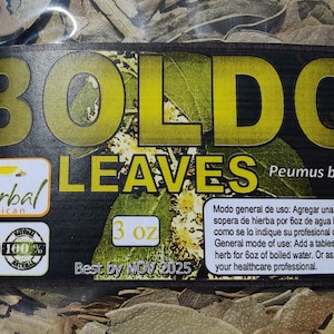 Boldo, Hojas De Boldo, Te De Boldo, Peumus Boldus, Boldo Tea 3oz ...