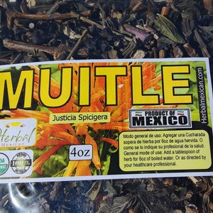 4oz Muicle Muitle Hierba/te Muycle Mexican Honeysuckle 100% Organic ...