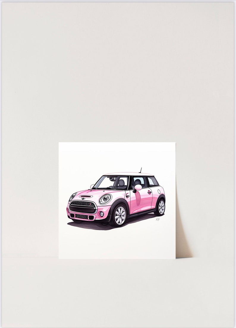 Barbie Pink Mini Cooper S Nursery Art - Digital Download Print - Kids ...