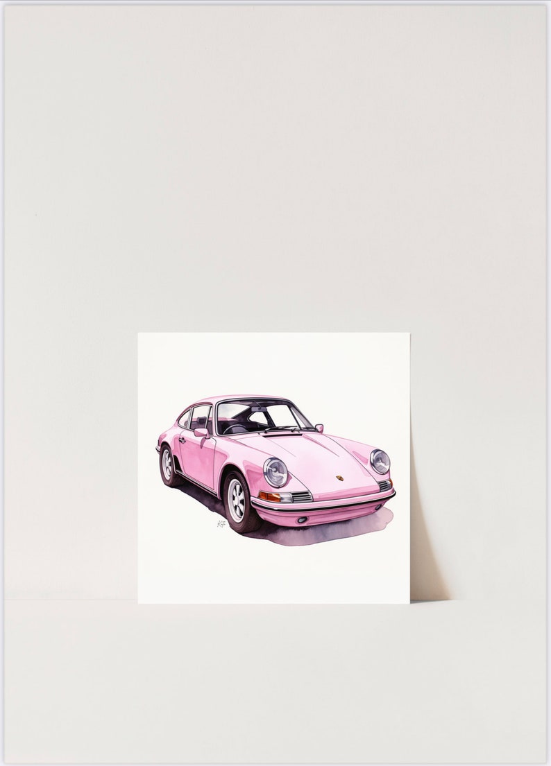 Barbie Pink Porsche 911 Nursery Art Digital Download Print - Etsy