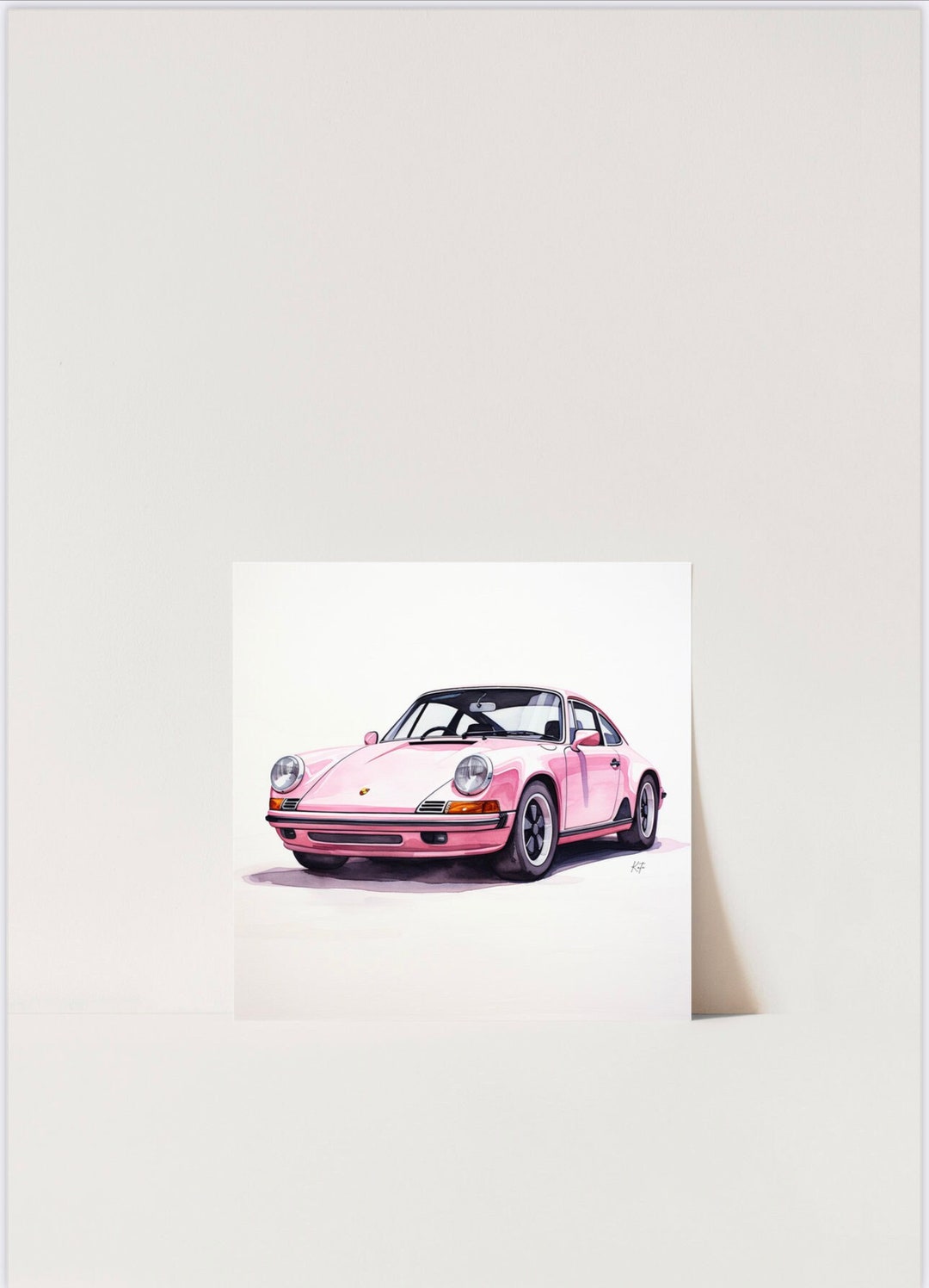 Barbie Pink Porsche 911 Nursery Art - Digital Download Print - Nursery ...