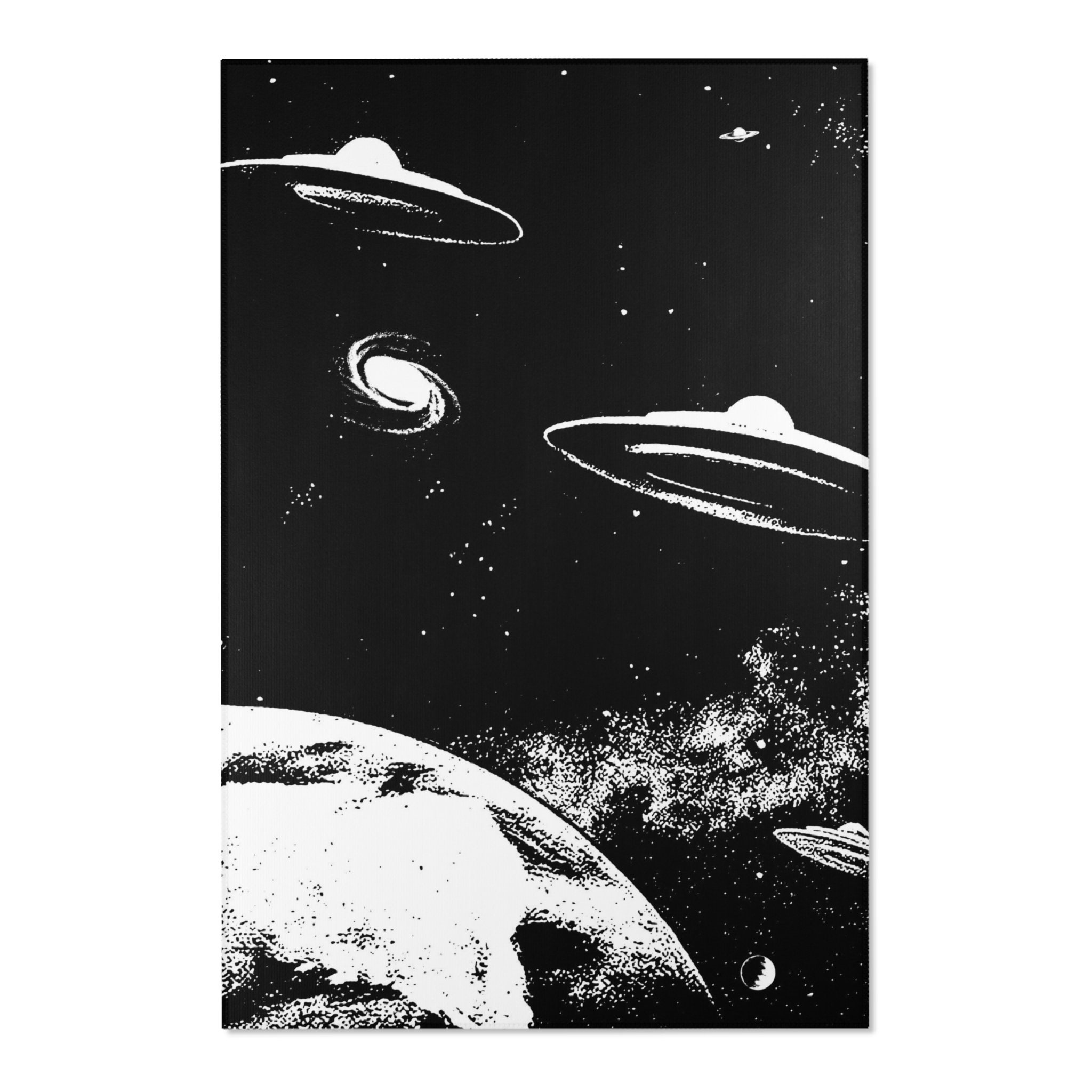 UFO Rug Vintage Sci Fi Area Rug Ufo Decor Retro Sci Fi - Etsy