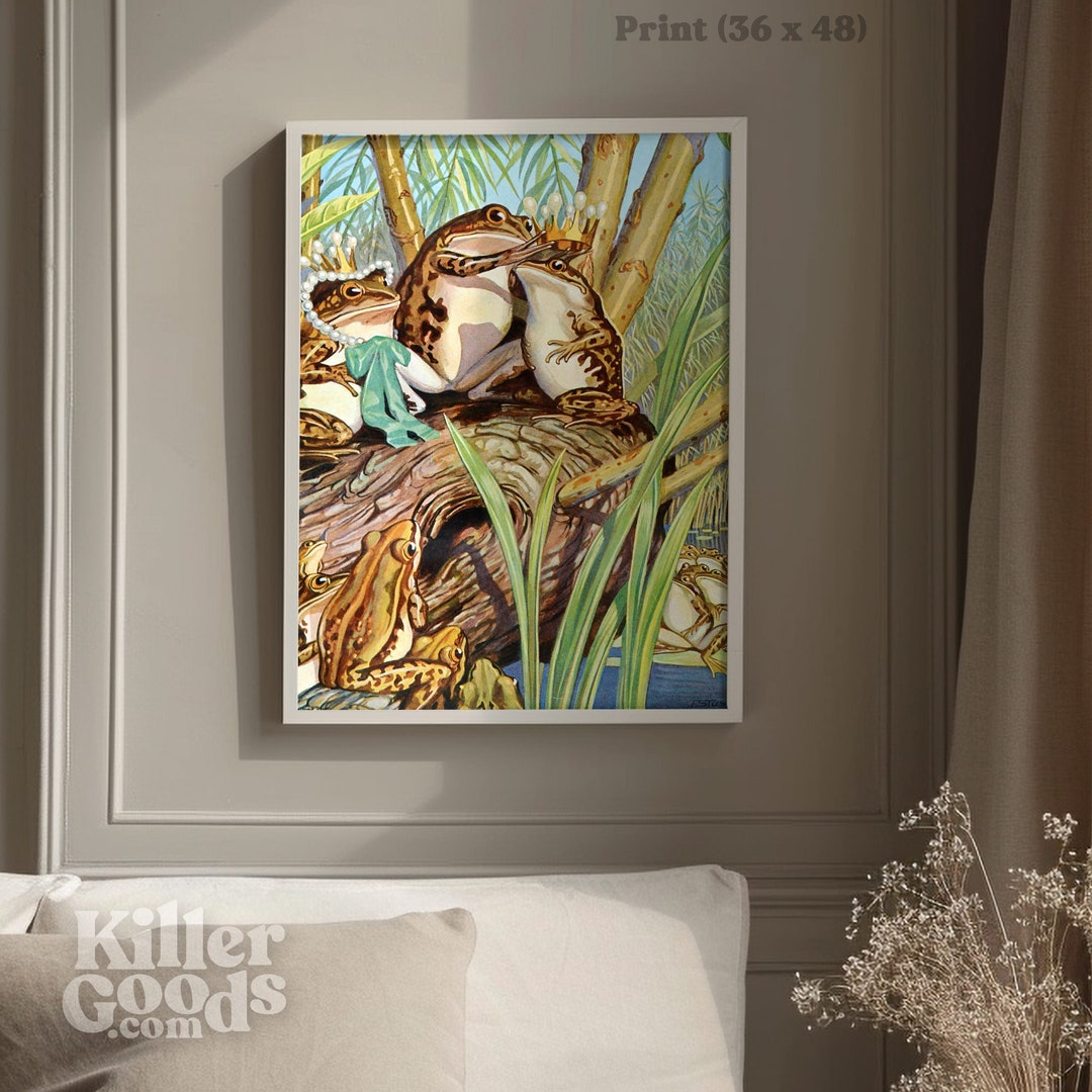 Fairy Tale Frog Art Print - Vintage Frog Prince Wall Art, Man I Love ...
