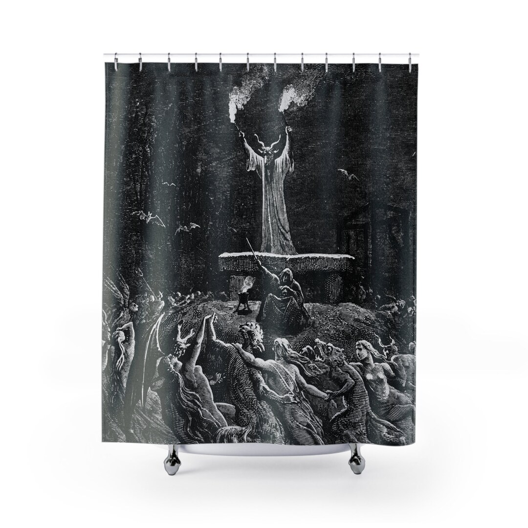 Satanic Sabbath Shower Curtain, Danse Du Sabbat, Black Sabbath Ritual ...