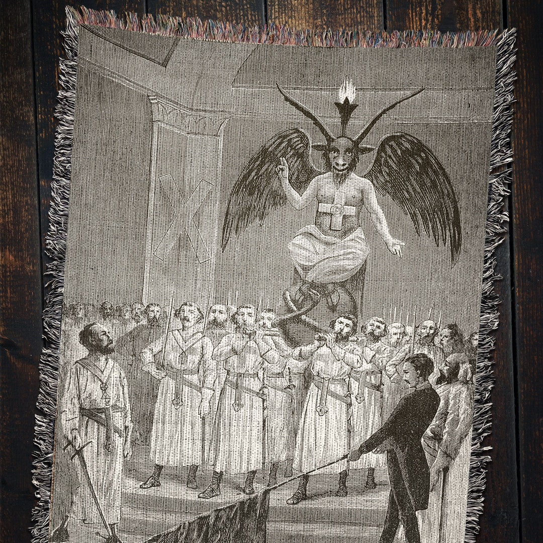 Masonic Decor Satanic Decor Vintage Freemason Decor Woven Blanket ...
