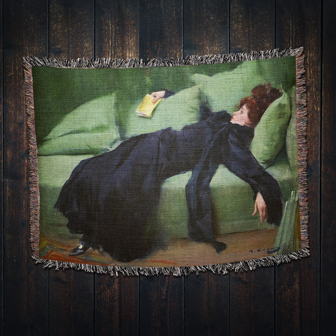 The Young Decadent Modern Art Decor Woven Blanket • 1899 Art Nouveau ...