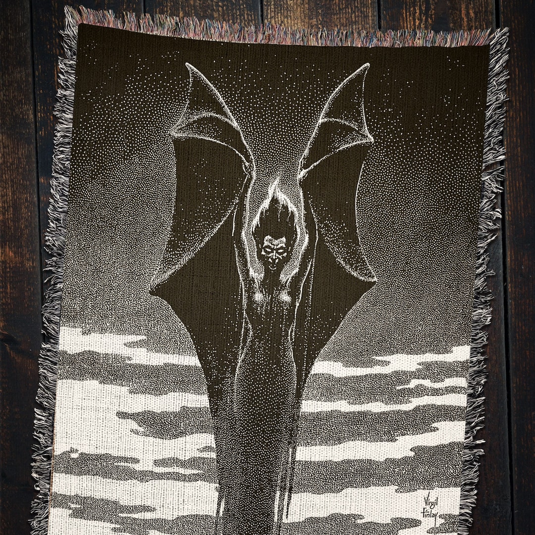 Vampire Woman Woven Throw Blanket: Vintage Horror Decor - Etsy