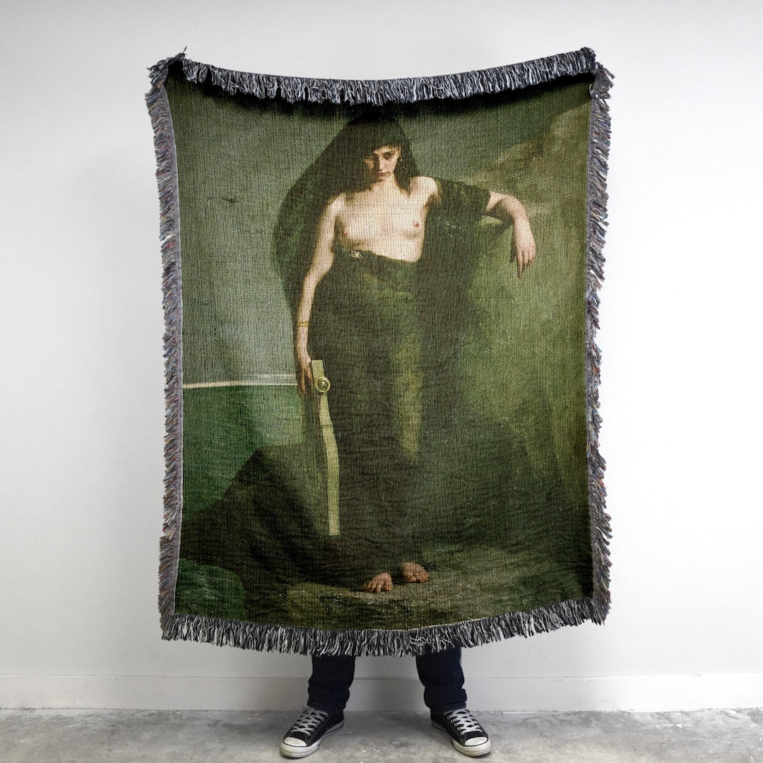 Sappho Woven Blanket: Greek Mythology Fine Art Tapestry - Etsy