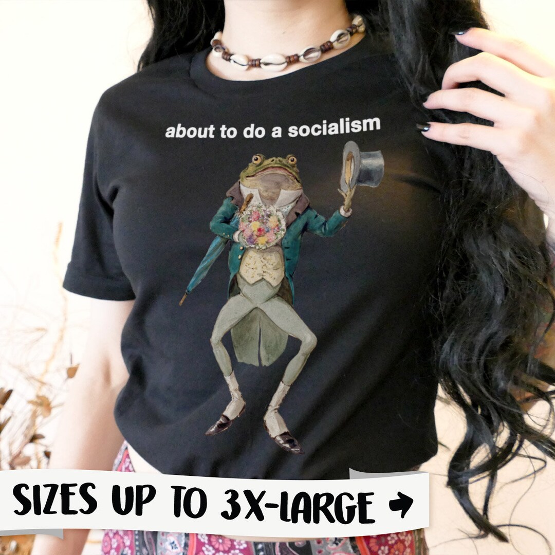 Funny Frog Shirt, About to Do a Socialism Tee - Cute Anti Capitalist T ...