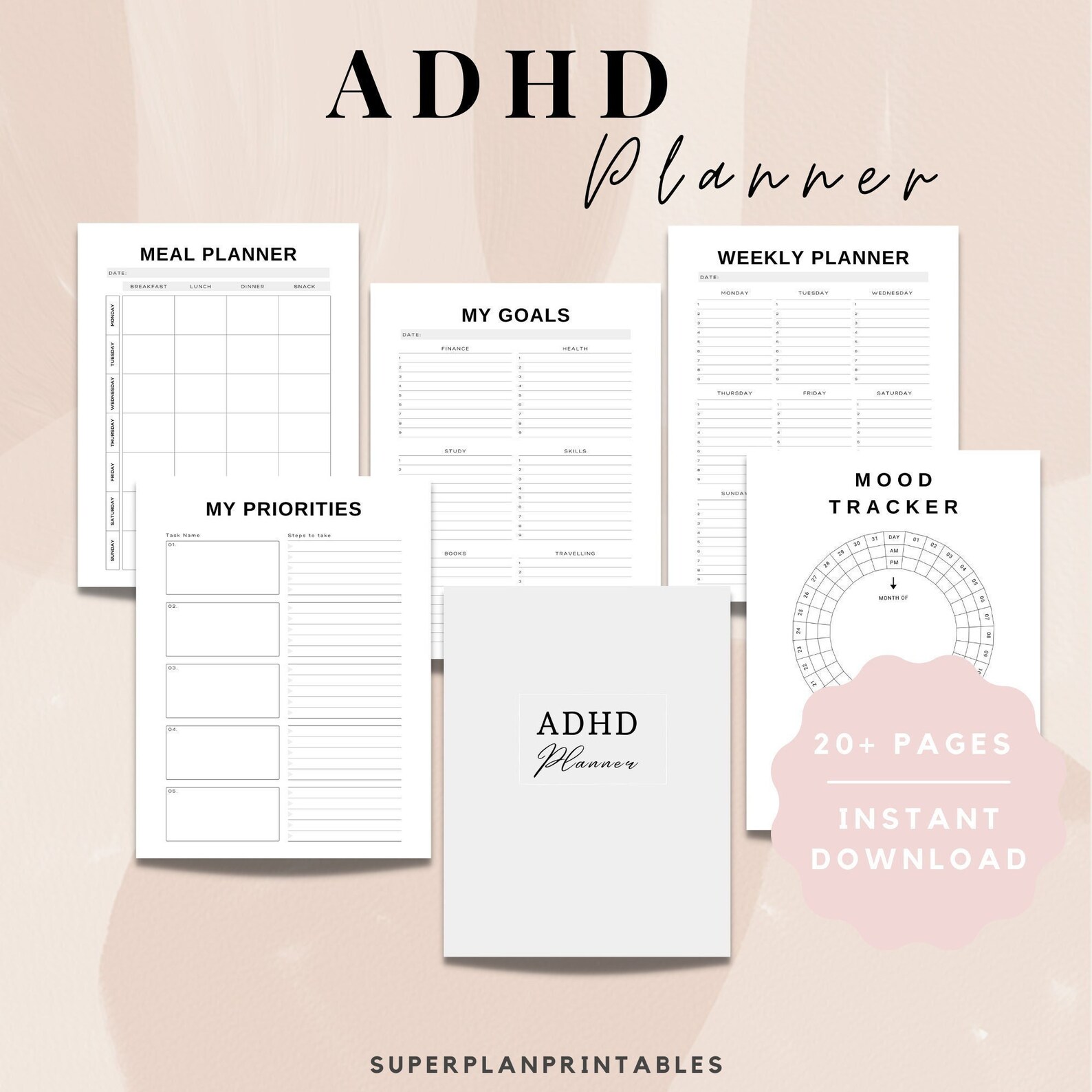 Adhd Planner Template