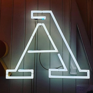 Custom Neon Sign, Initial Name Sign, LED Name Sign for Bedroom ...