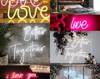 Custom Wedding Neon Sign Wedding Bridal Party Reception - Etsy UK