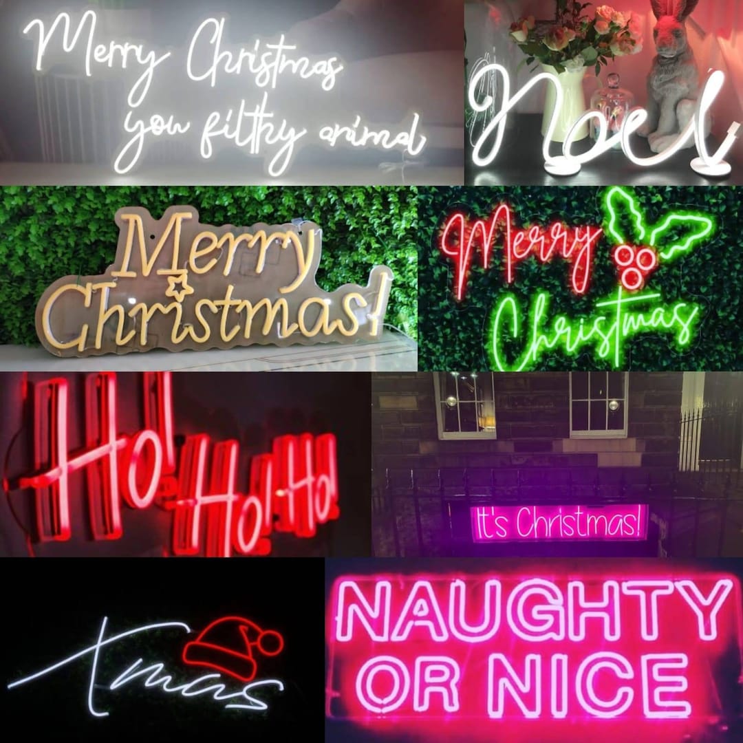 Custom Neon Sign for Merry Christmas, LED Neon Light for Christmas ...