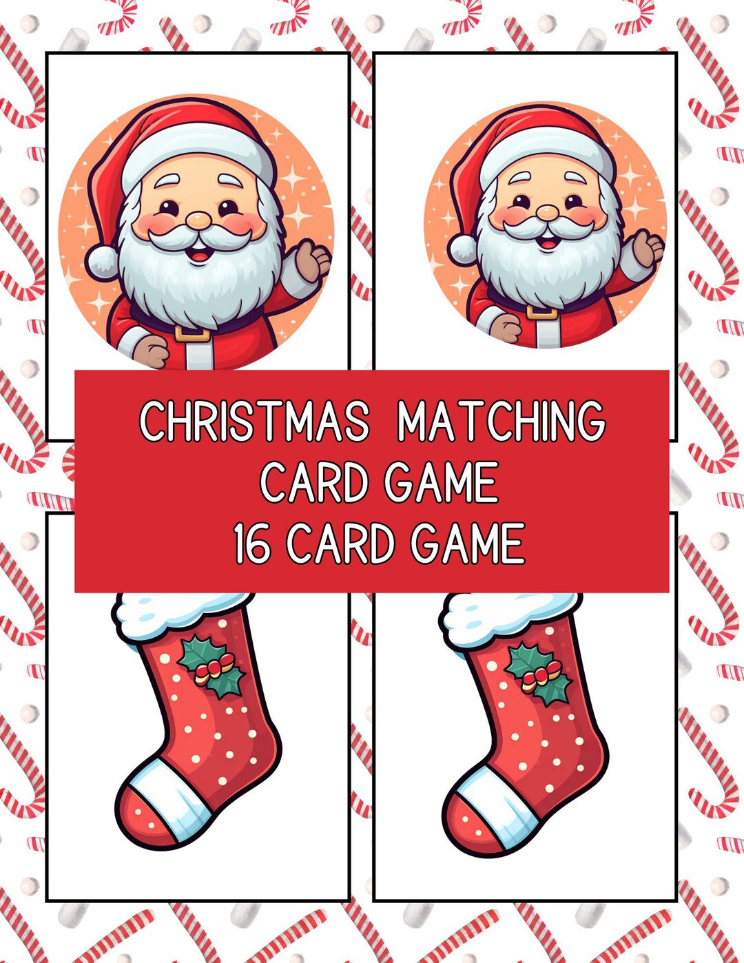 Matching Card Game| Christmas Memory Game| Memory Card Game| Christmas ...