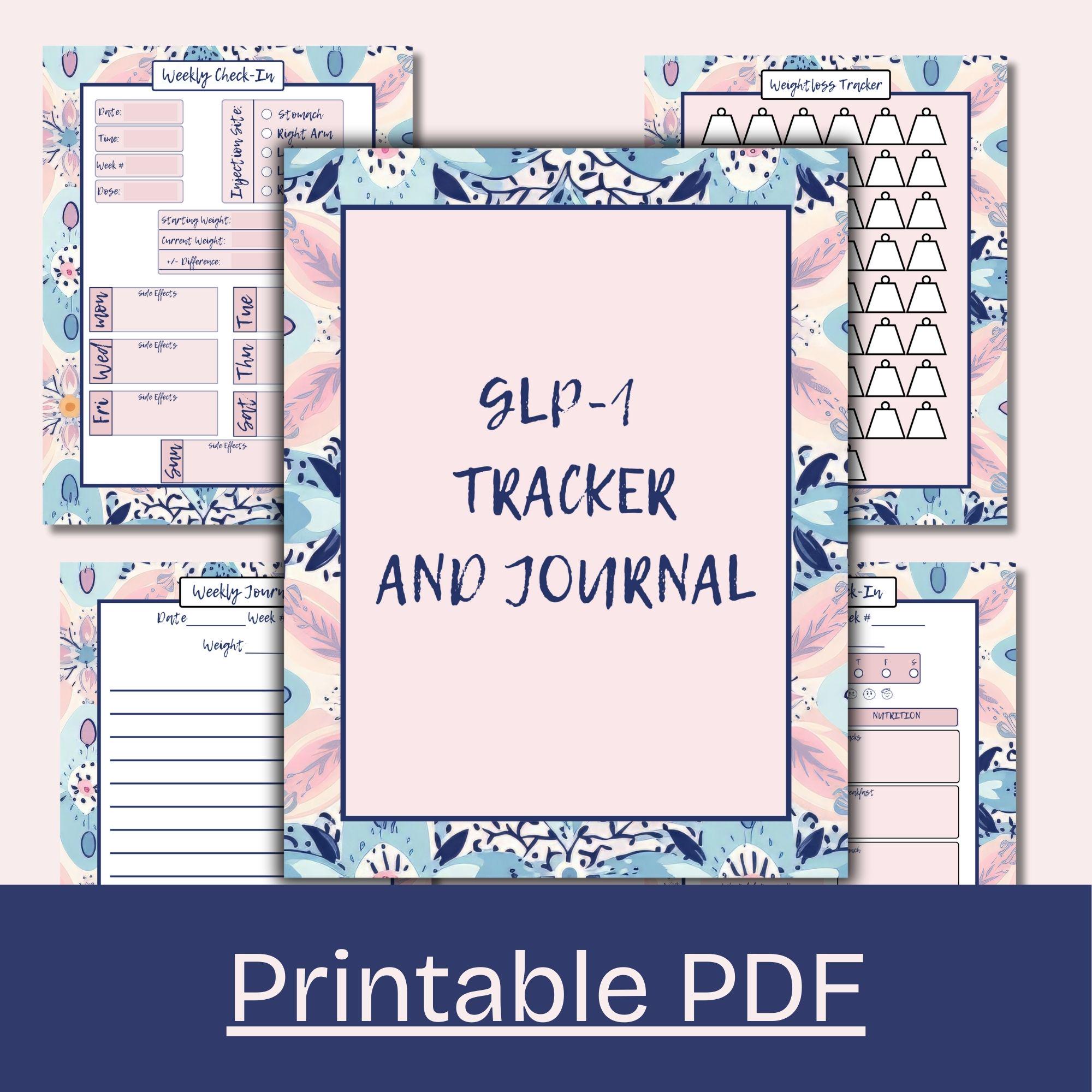 Glp1 Printable Tracker and Journal, Weight Loss Tracker, Ozempic ...