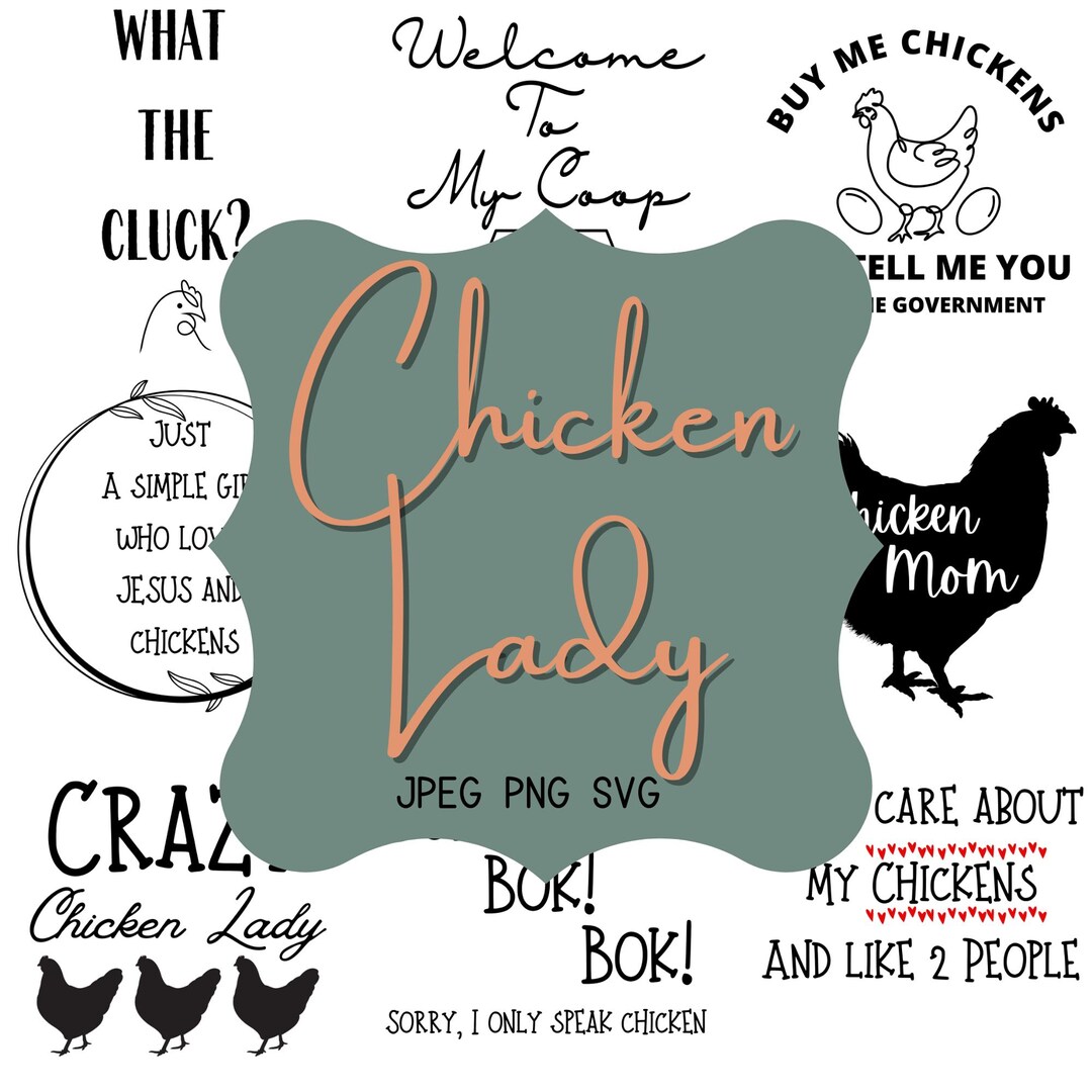 Chicken Lady SVG Bundle: Funny Farmhouse Designs (digital Download) - Etsy