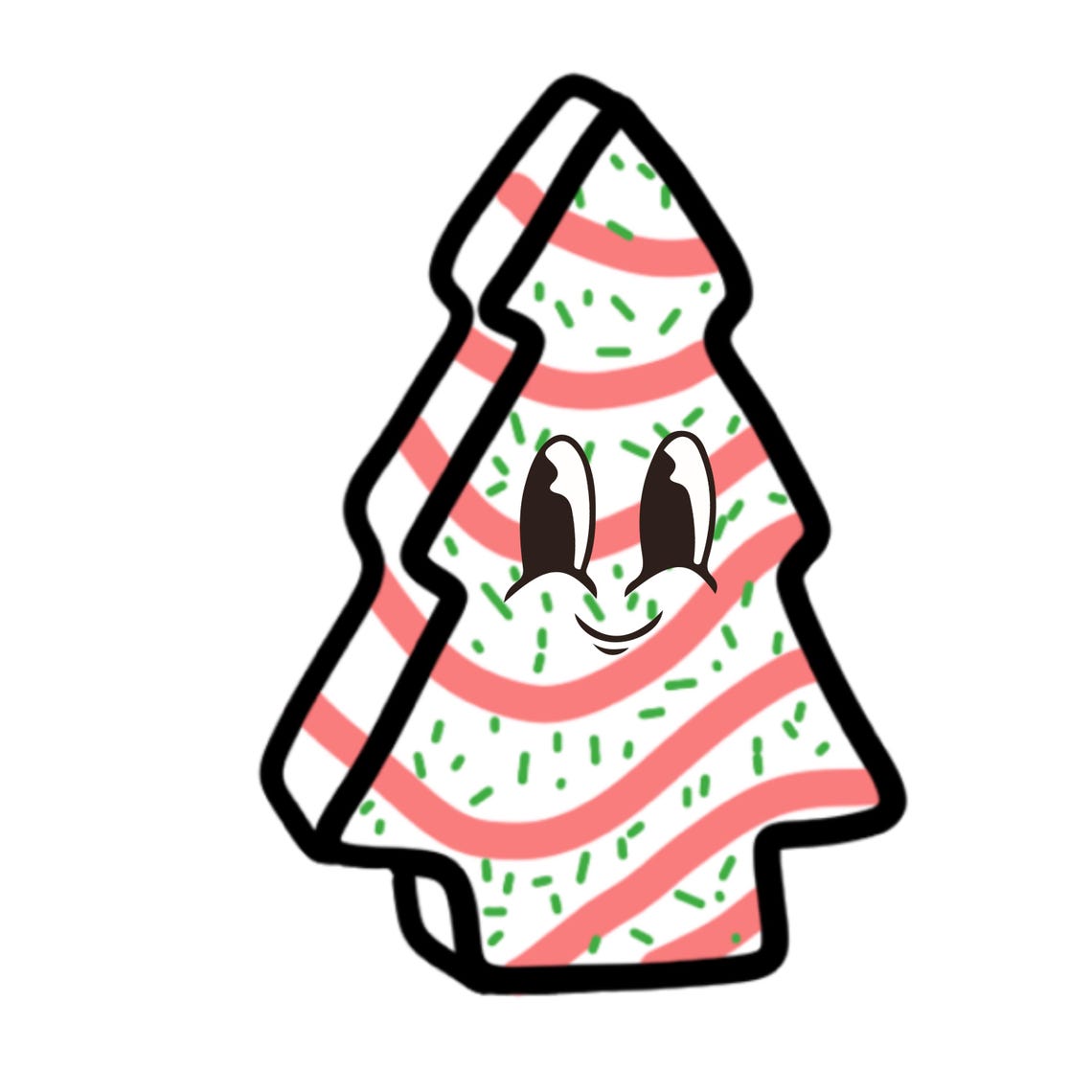 Retro Christmas Tree Cake Clip Art, Christmas Tree Cake, Retro, Vintage ...