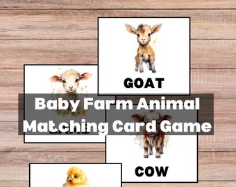 Matching Card Game Printable Memory Game Matching Game Concentration ...