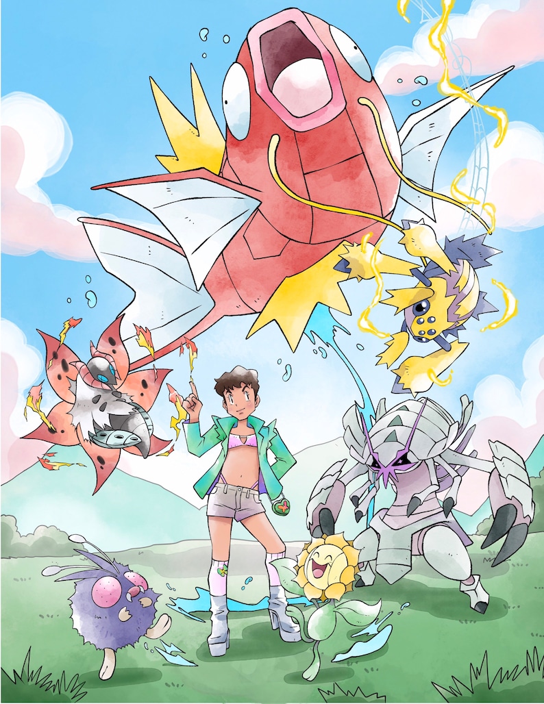 Pokémon Art Commission Pokemon Family Portrait Custom Pokemon - Etsy