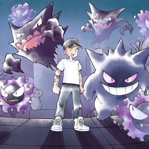 Custom Pokemon Retro Art Commission, Digital Illustration (8.5x11 JPEG ...