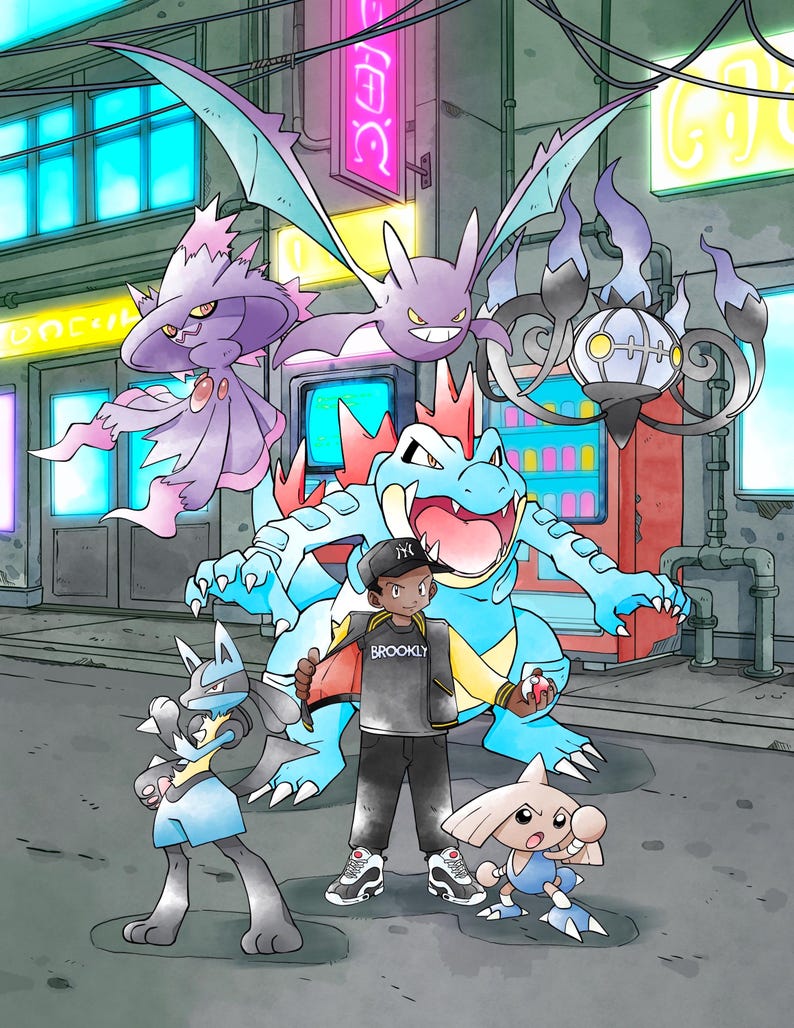 Custom Pokémon Portrait • Retro Game Boy Style • Digital Download ...