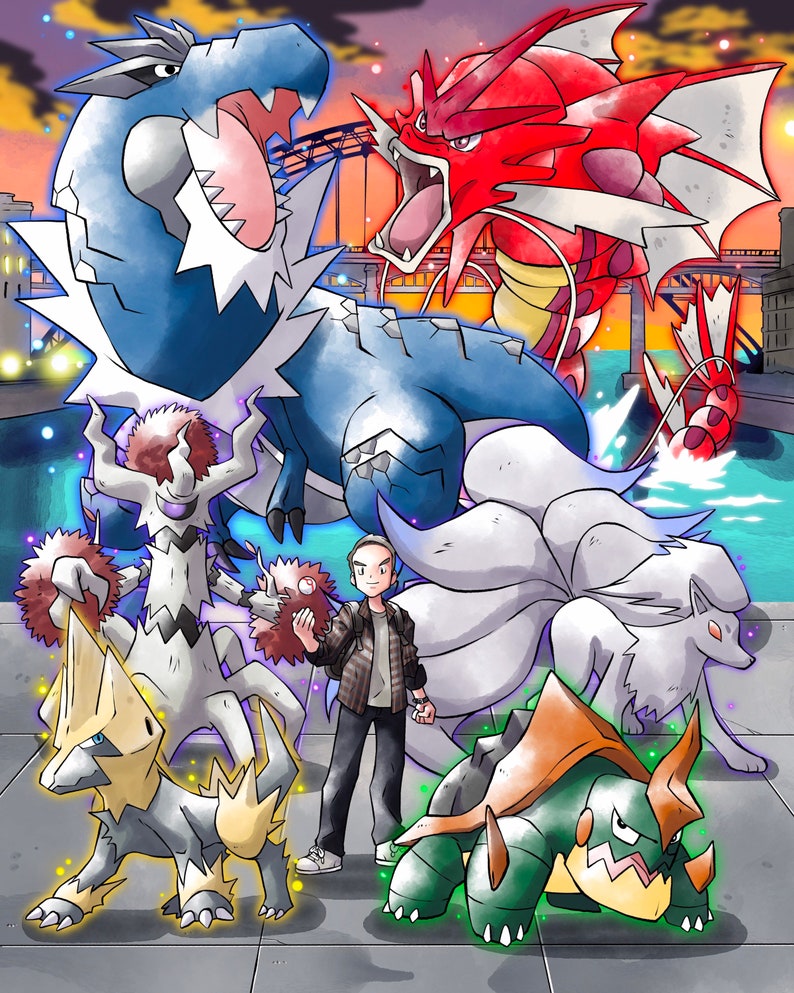 Pokémon Art Commission Pokemon Family Portrait Custom Pokemon - Etsy