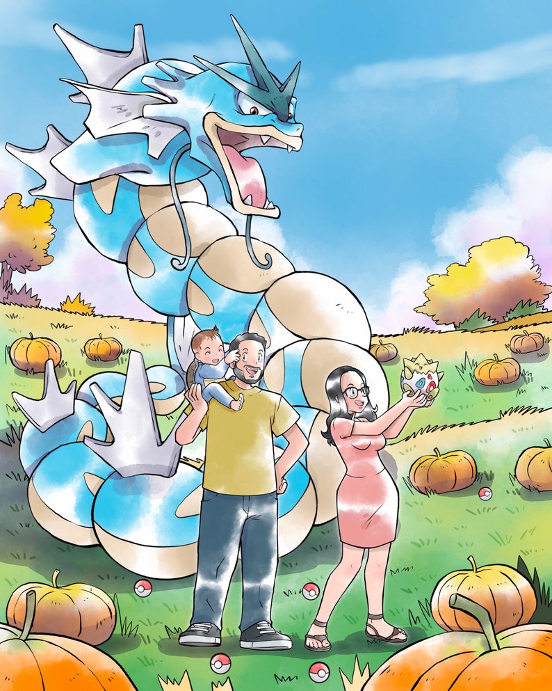 Pokémon Art Commission Pokemon Family Portrait Custom Pokemon - Etsy