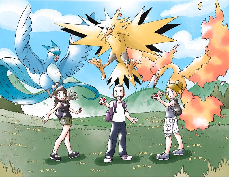 Pokémon Art Commission Pokemon Family Portrait Custom Pokemon | Etsy
