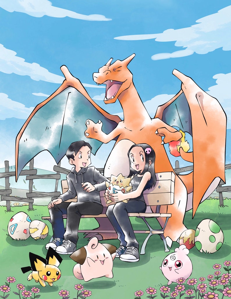 Pokémon Art Commission Pokemon Family Portrait Custom Pokemon - Etsy