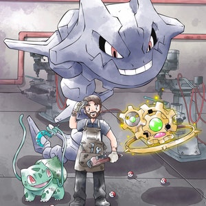 Custom Pokemon Retro Art Commission, Digital Illustration (8.5x11 JPEG ...