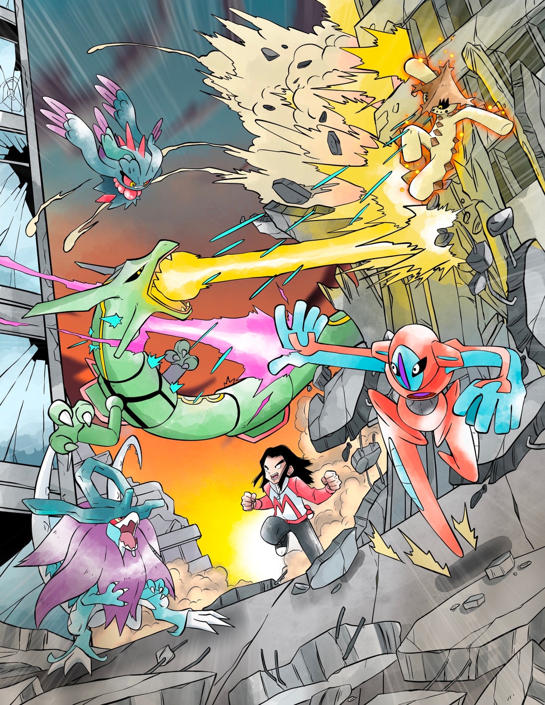 Pokémon Art Commission Pokemon Family Portrait, Custom Pokemon Avatar ...