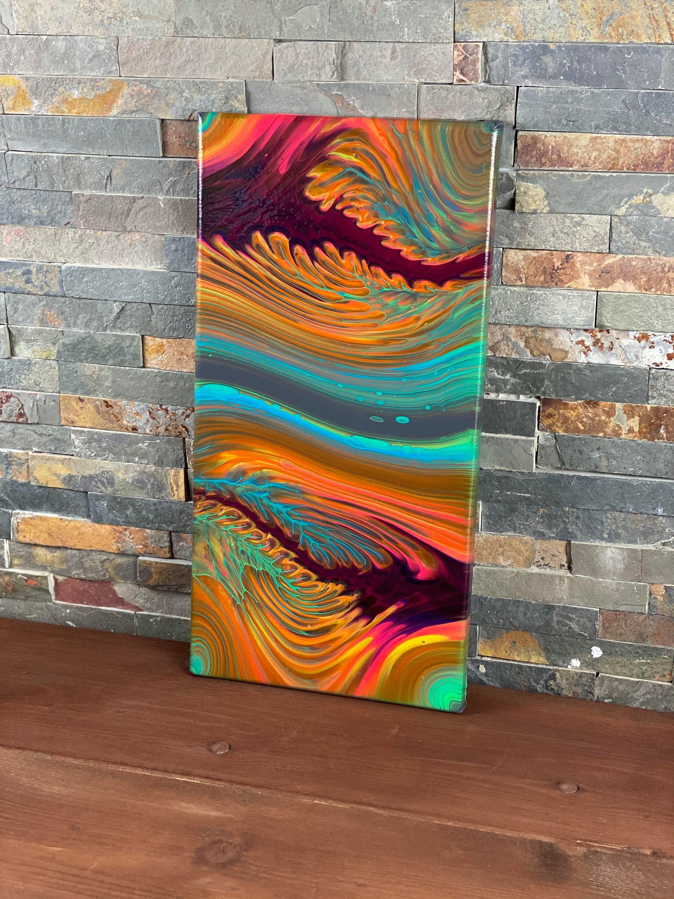 ZWEI DRAGONS Gießen Acryl Abstrakte Kunst Abstrakte | Etsy