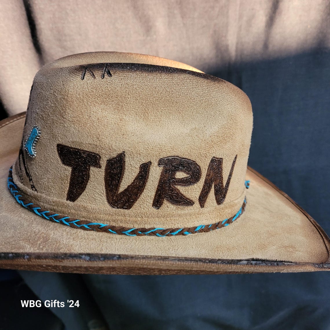 Kids Girls Turn N Burn Barrel Racer Burned Hat - Etsy