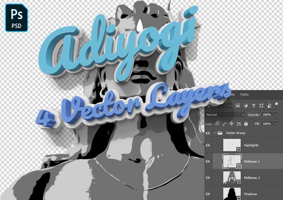 Adiyogi Vector Art (PSD) - Etsy