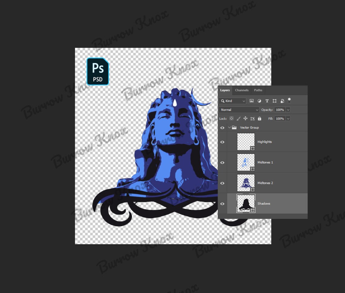 Adiyogi Vector Art PSD - Etsy