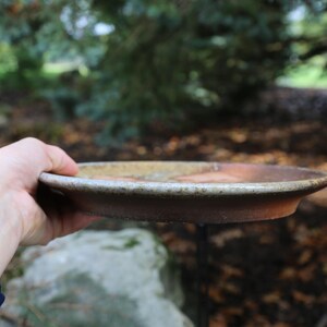 10" Hand Thrown Wood Fire Pottery Plate Ceramic Serving Platter ...
