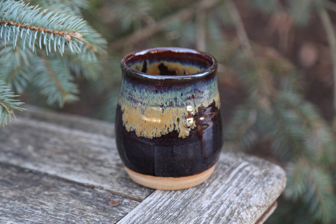 8oz Hand Painted Blue Ceramic Wine Glass Mug Gifts for Her Ancient ...