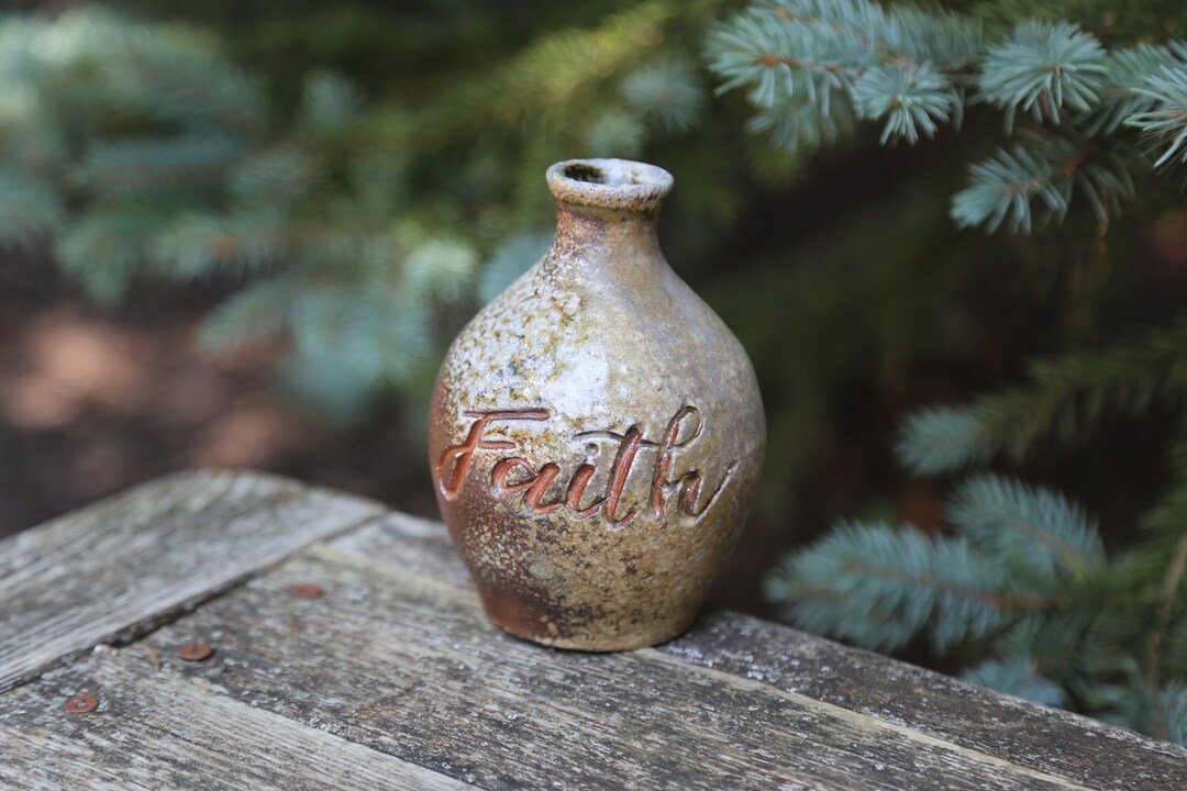 5" Hand Made Wood Fired Pottery Vase Ceramic Rainbow Gold Drip Vase ...