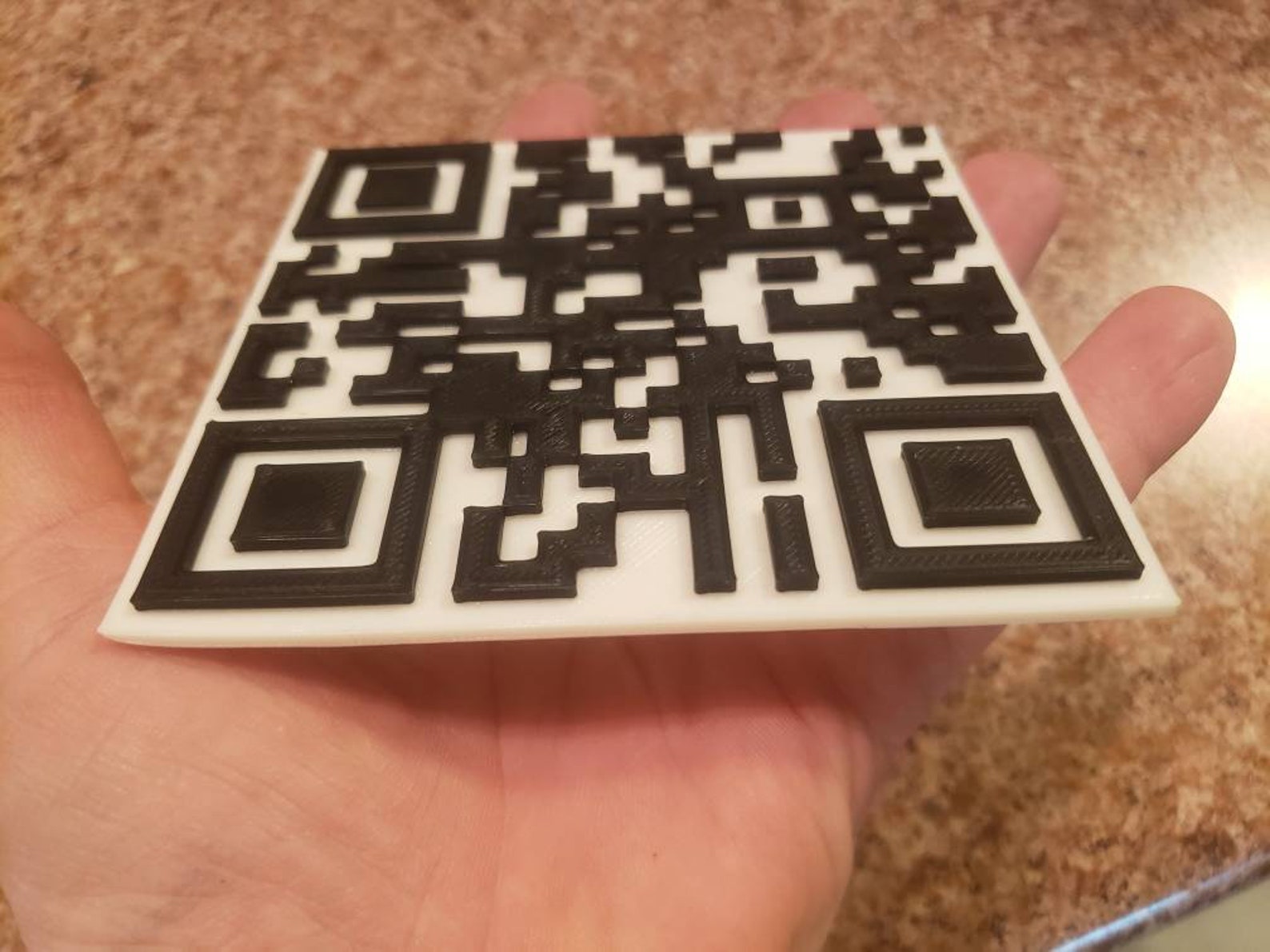 Custom QR barcode coaster | Etsy