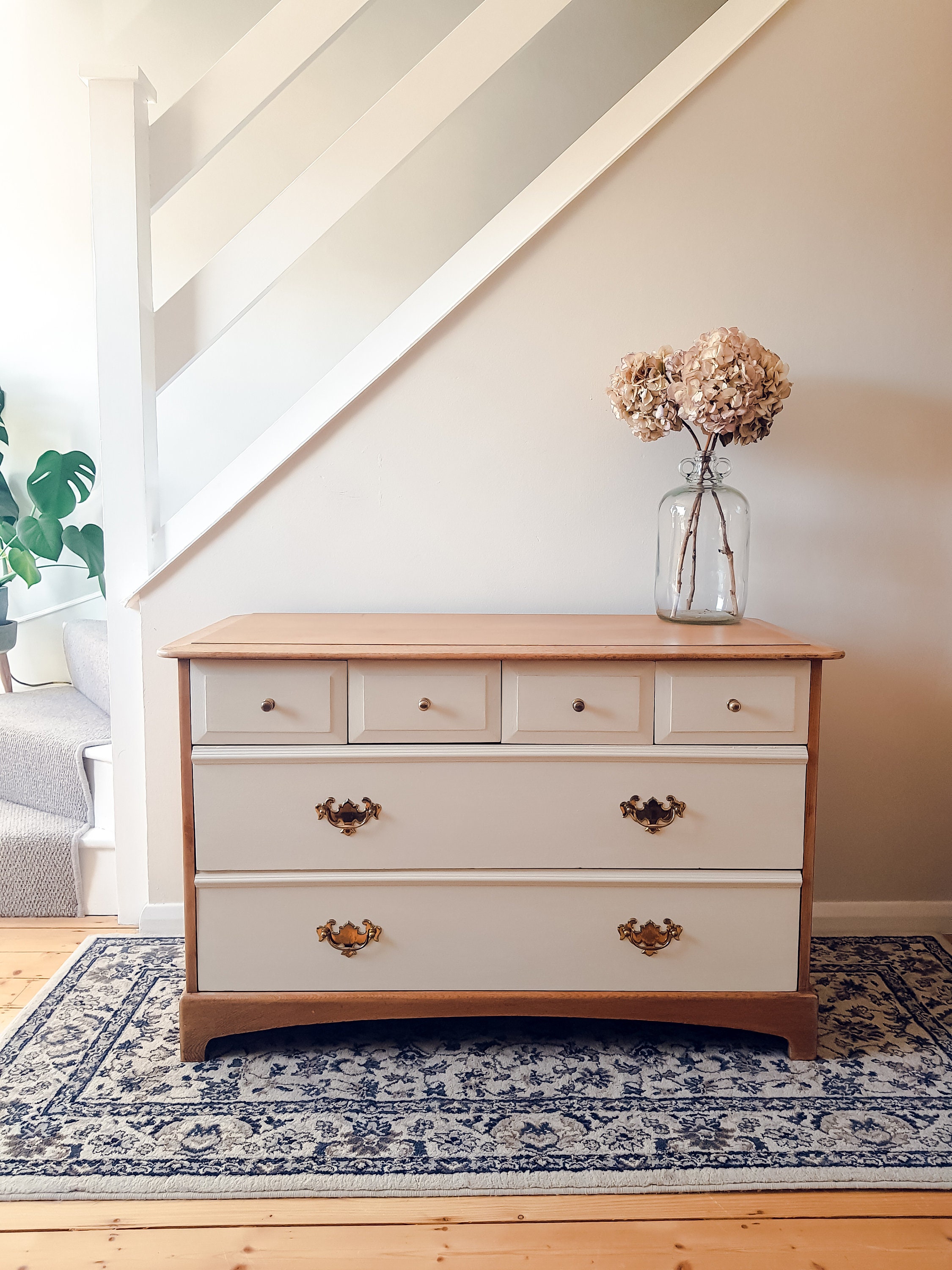 SOLD Stag Solid Oak 6 Drawer Chest of Drawers / Hallway Console, Lounge ...
