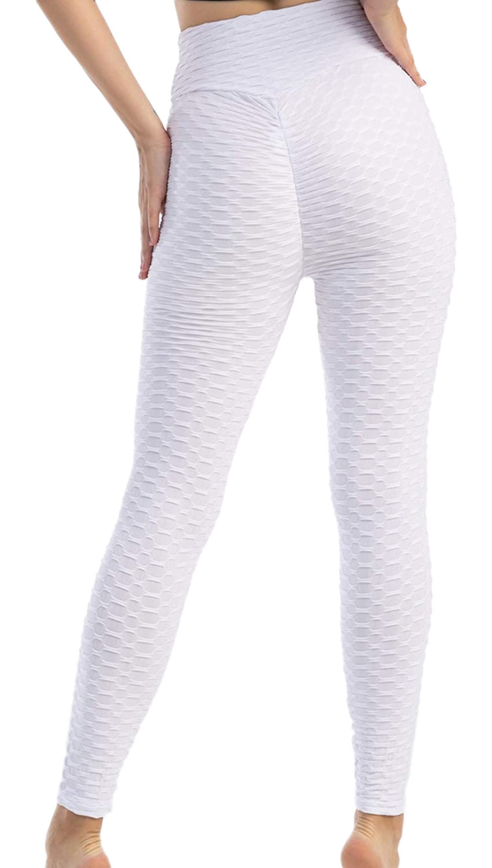Women Honeycomb Anti Cellulite Waffle Leggings Ladies High Etsy