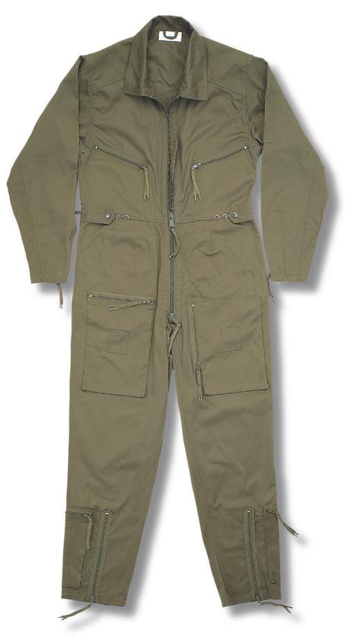 Flying Suit Jumpsuit Flight Military Pilot Air Style Coverall Zip ...