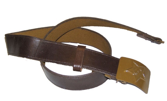 Surplus Original Pre-loved Soviet Union Brown Belt Fa… - Gem
