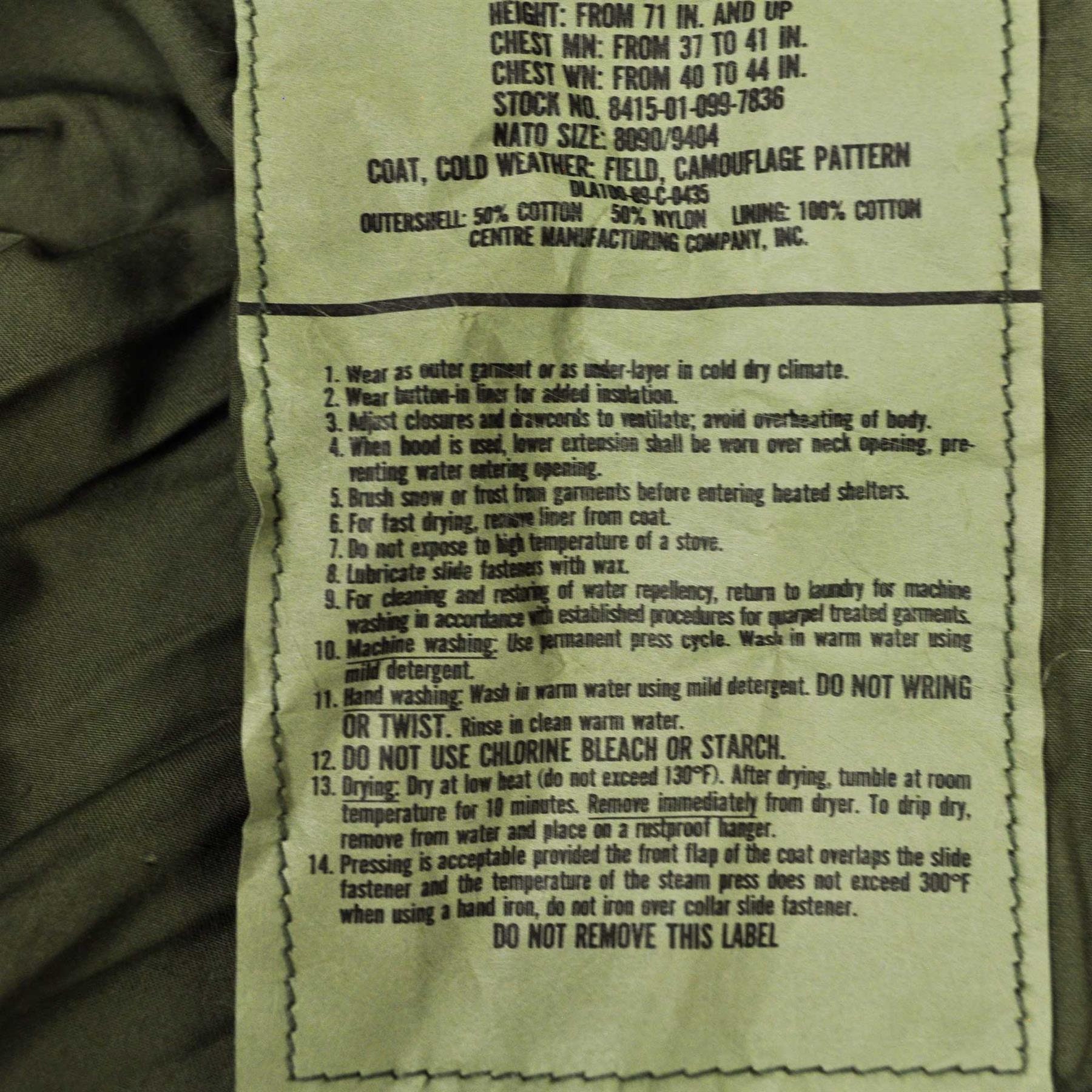 Original US M65 Jacket Army Military Woodland Camo Camouflage Vintage ...
