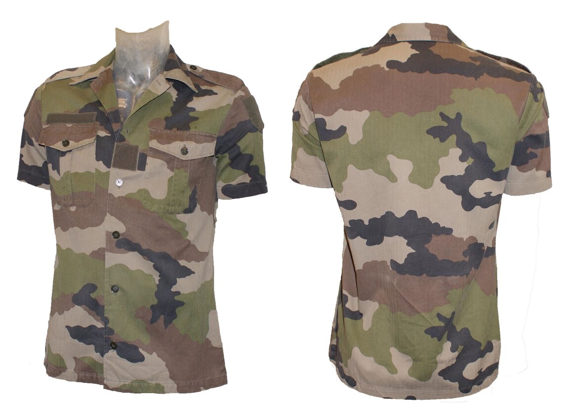 Issued French Military Short Sleeve Shirt Camouflage - Etsy